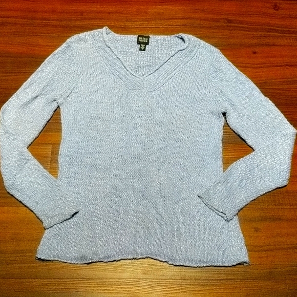 Eileen Fisher | Sweaters | Eileen Fisher Italian Yarn Powder Blue ...